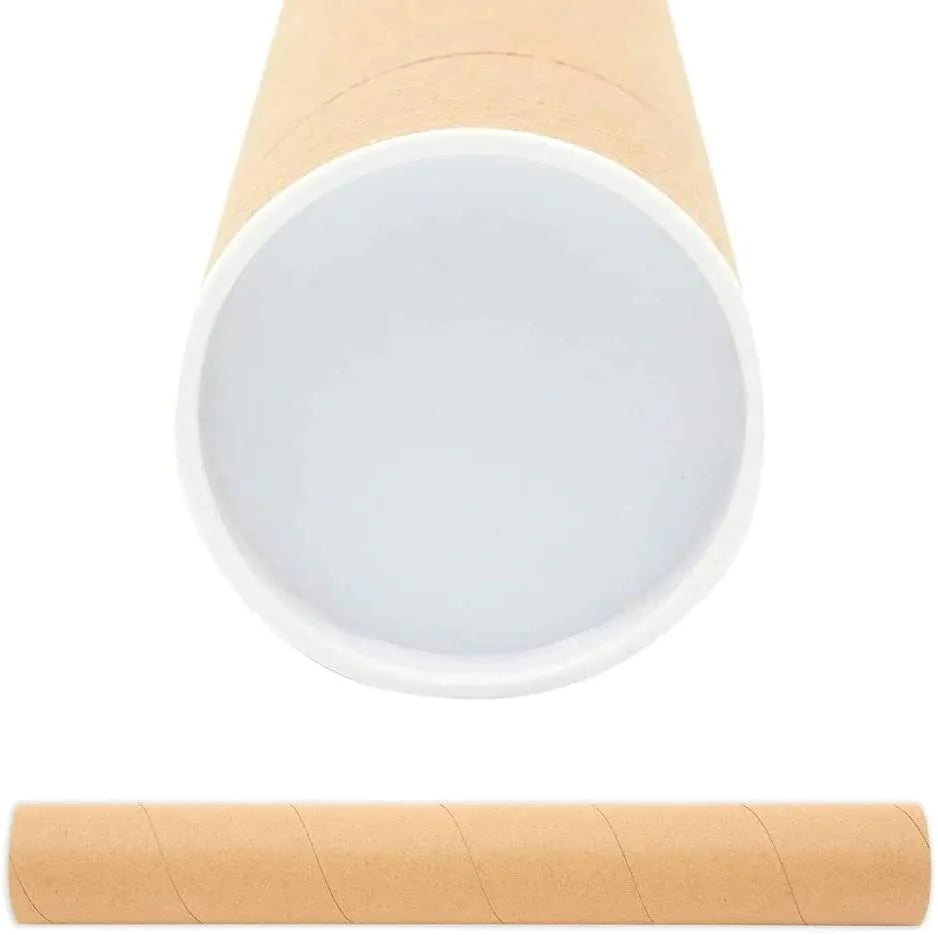 2" x 12" Round Cardboard Shipping Mailing Tubes With End Caps ...
