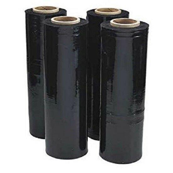 18" x 1500' 80 Ga Pallet Wrap Stretch Film Hand Shrink Wrap Black – supplyhut.com