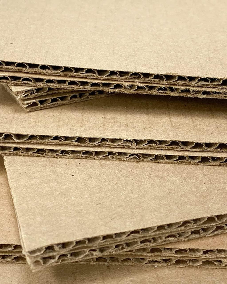100 12.25x12.25 LP Cardboard Corrugated Pads Inserts Filler Sheet 12.2 ...